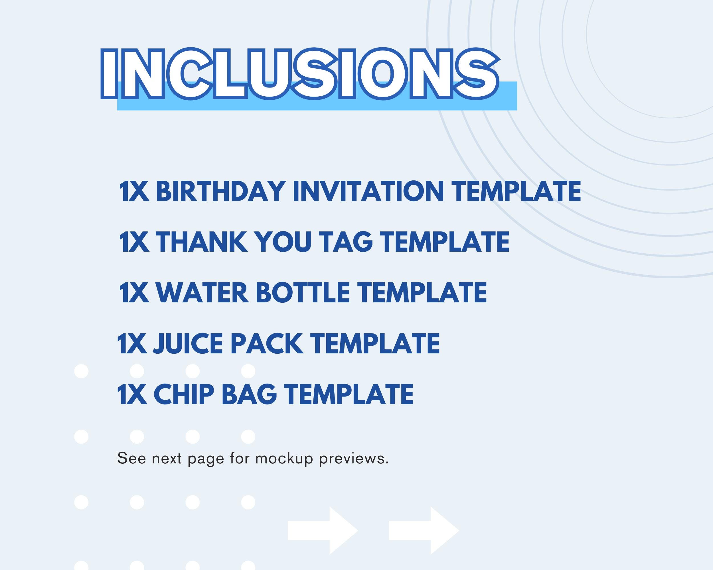 Spider Man Birthday Invite, Party Favors Bundle, Birthday Starter Pack ...