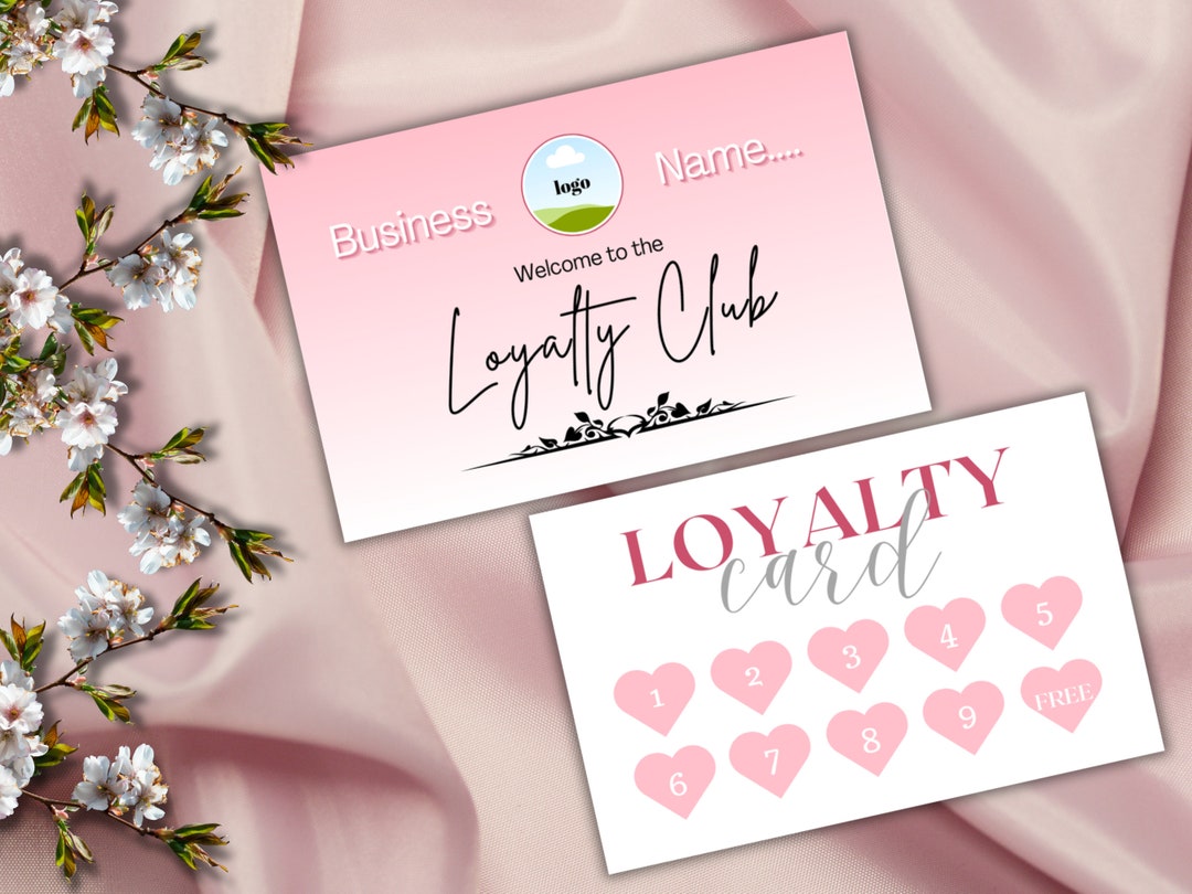 Loyalty Card Template, Modern Custom Loyalty Cards, Editable Reward ...