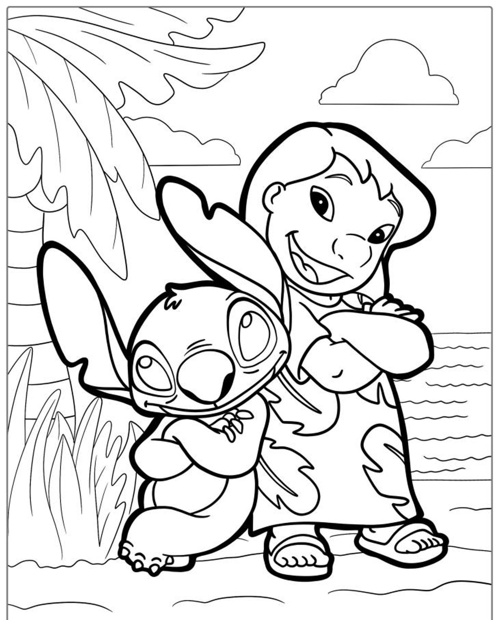 55 Pages Lilo and Stitch, Lilo & Stitch Coloring Pages, Kids Coloring ...
