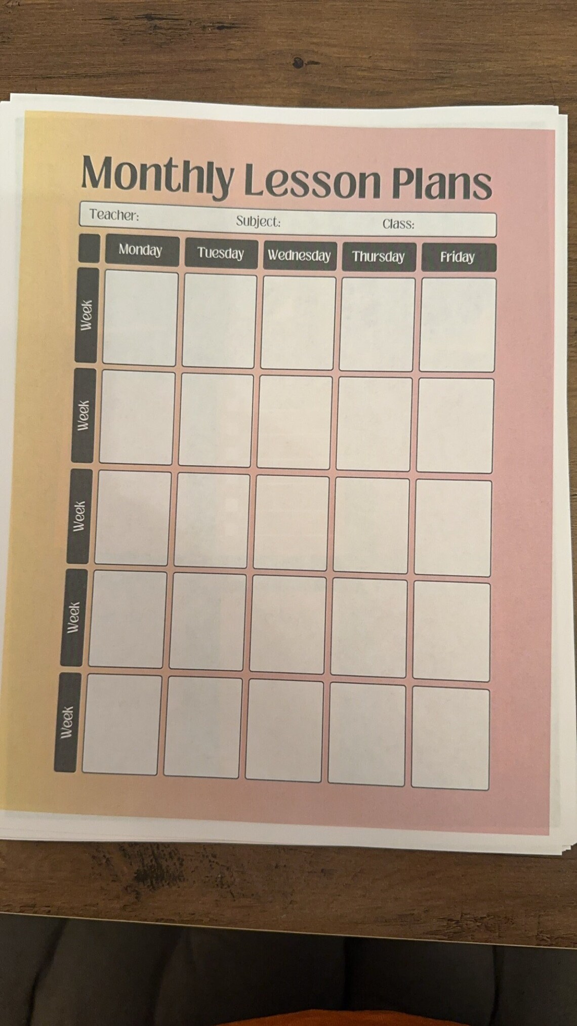 Daily, Weekly, Monthly Lesson Plan Templates! - Etsy