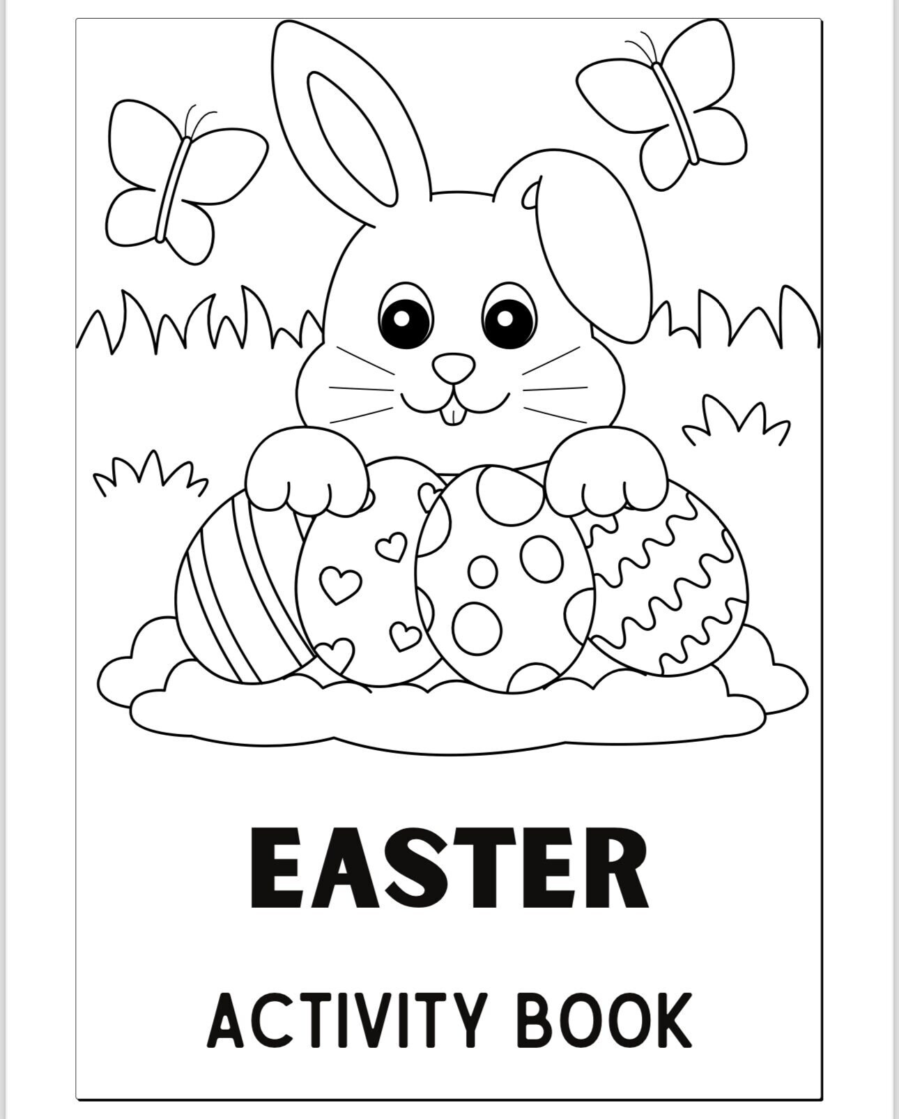 Easter Coloring Activity Book - Etsy