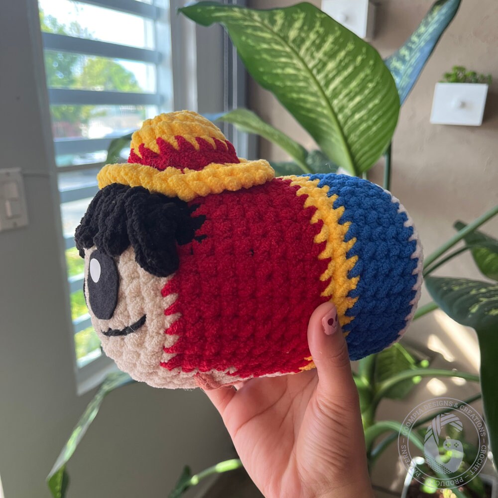 Straw Hat Pirate Captain Crochet Amigurumi Plush Handmade Anime Stuffed ...