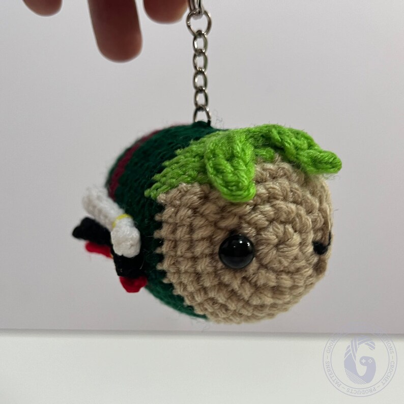 Green Haired Samurai Pirate Crochet Amigurumi Handmade Anime Stuffed ...