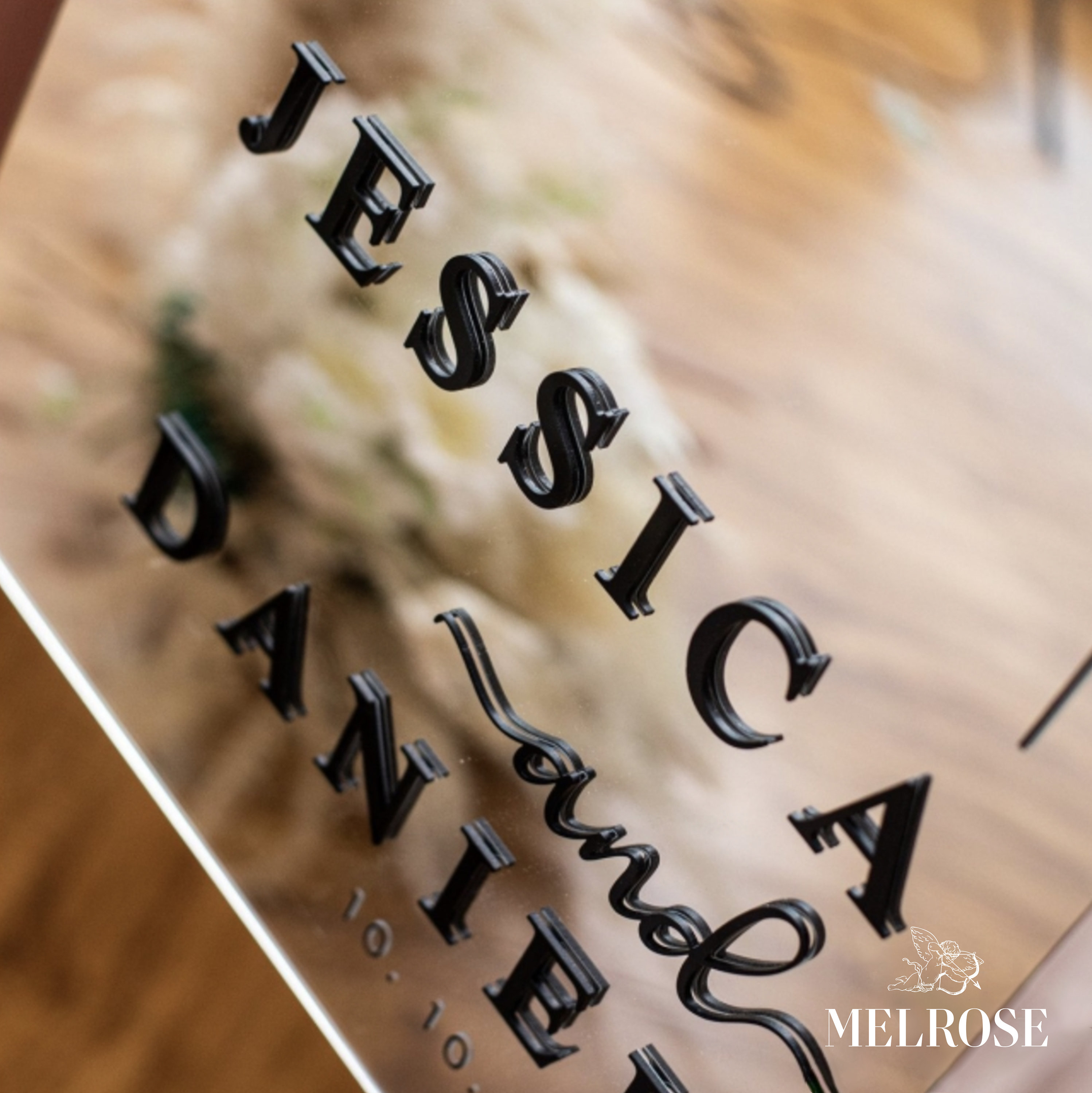 Modern Mirror Welcome Sign, Wedding Sign, Sophisticated Silver Mirror ...