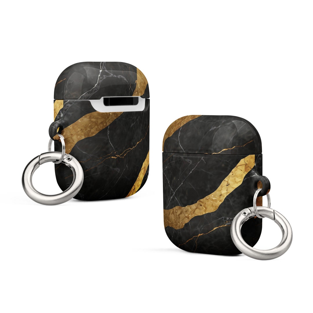 Black Marble Airpods Pro Case, Luxury AirPod Case With Keychain ...