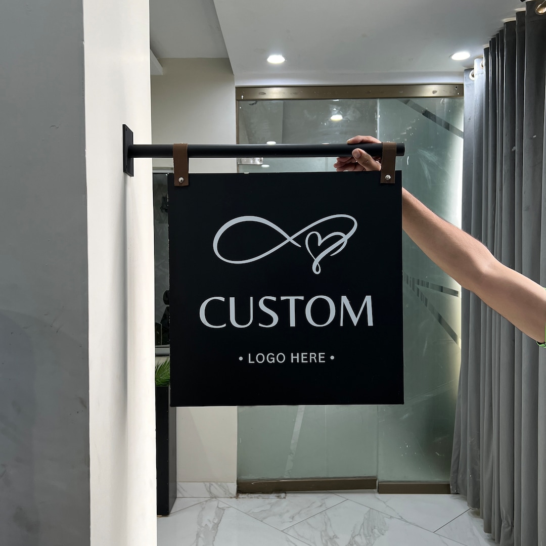 Custom Metal Blade Sign, Advertising Storefront Hanging Sign, Double ...