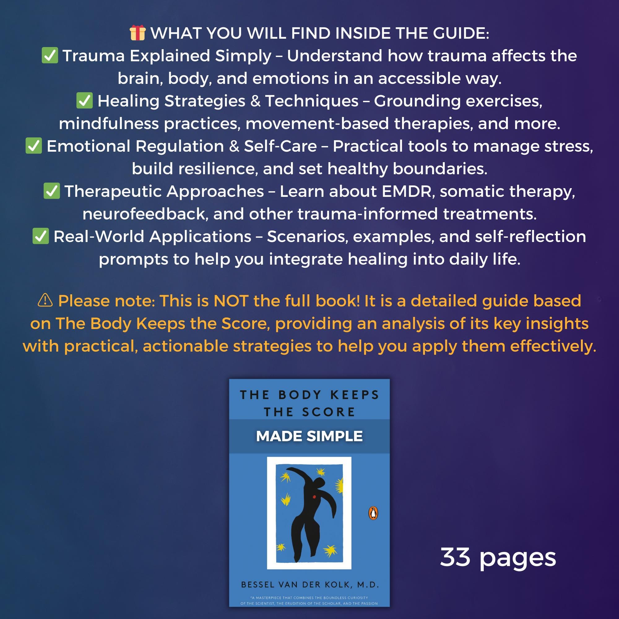 The Body Keeps the Score Made Simple | Digital Guide + Audio Podcast ...
