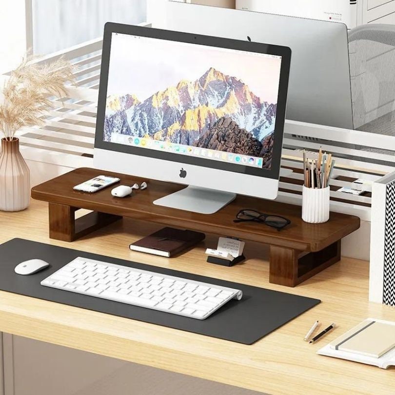 Handmade Wood Monitor Stand With Storage Monitor Stand Monitor Riser ...