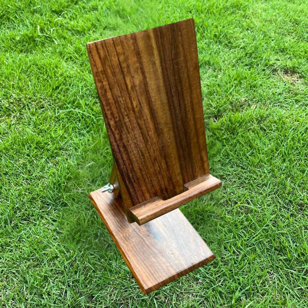 Adjustable Handmade Natural Wooden Cell Phone Holder Stand.wooden Phone ...