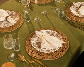 Handmade Natural Wicker Supla Set Wicker Placemats Set of 4 Service ...