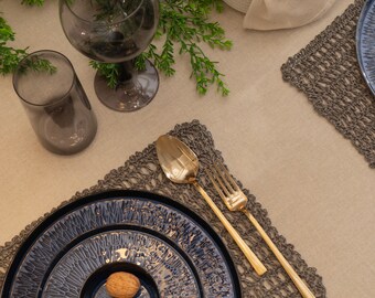 Handmade Natural Wicker Supla Set Wicker Placemats Set of 4 Service ...
