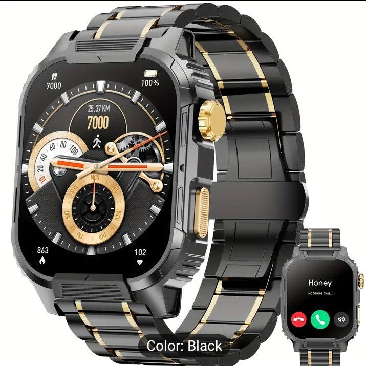 2.02 Inch Unisex Smartwatch With Wireless Calling Waterproof 100 ...