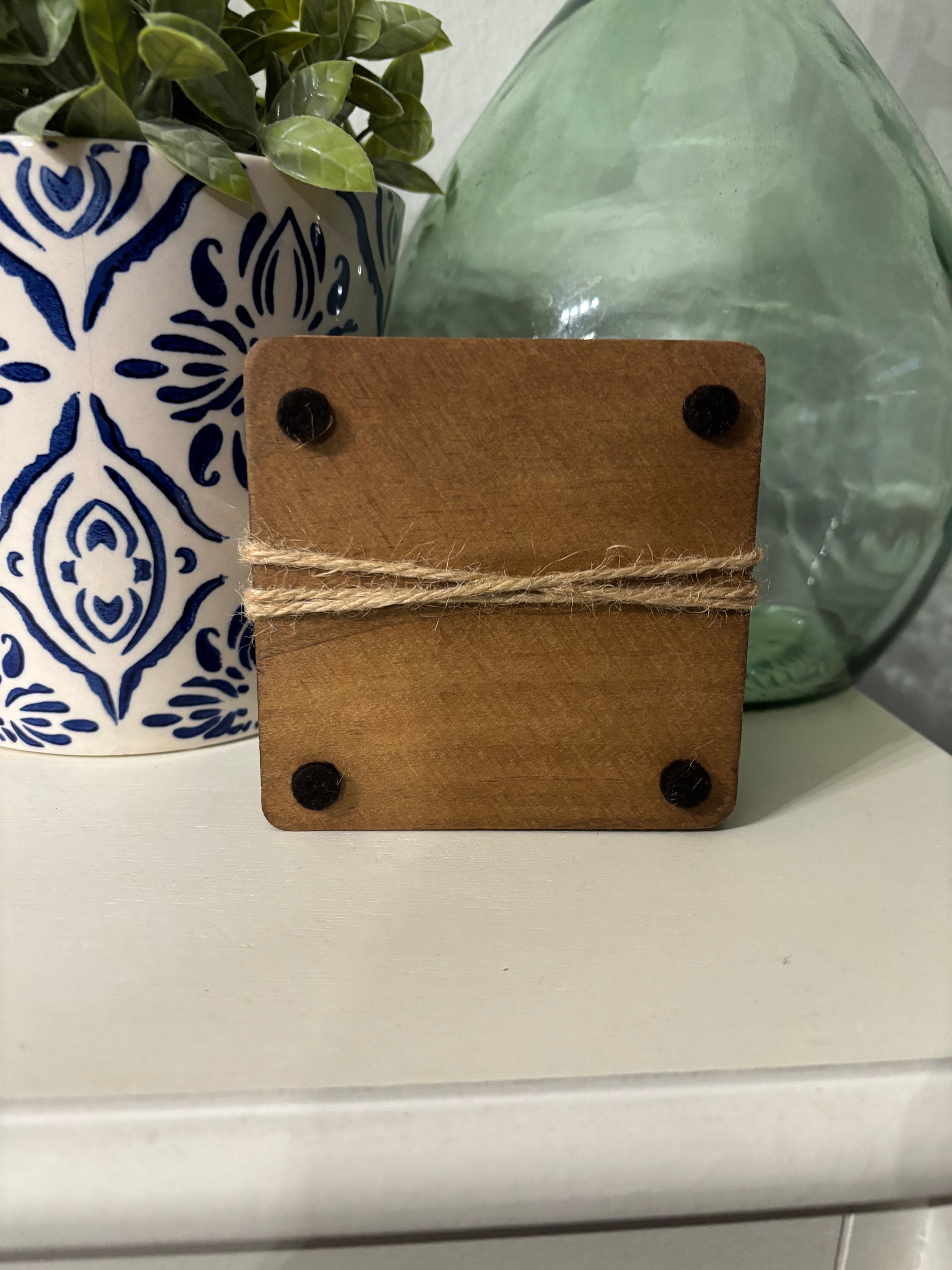 Initial Wood Coasters - Etsy