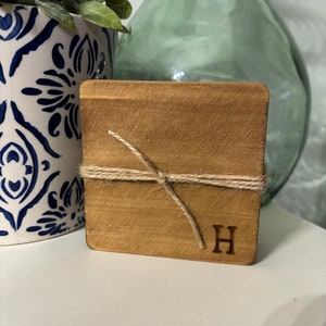 Initial Wood Coasters - Etsy