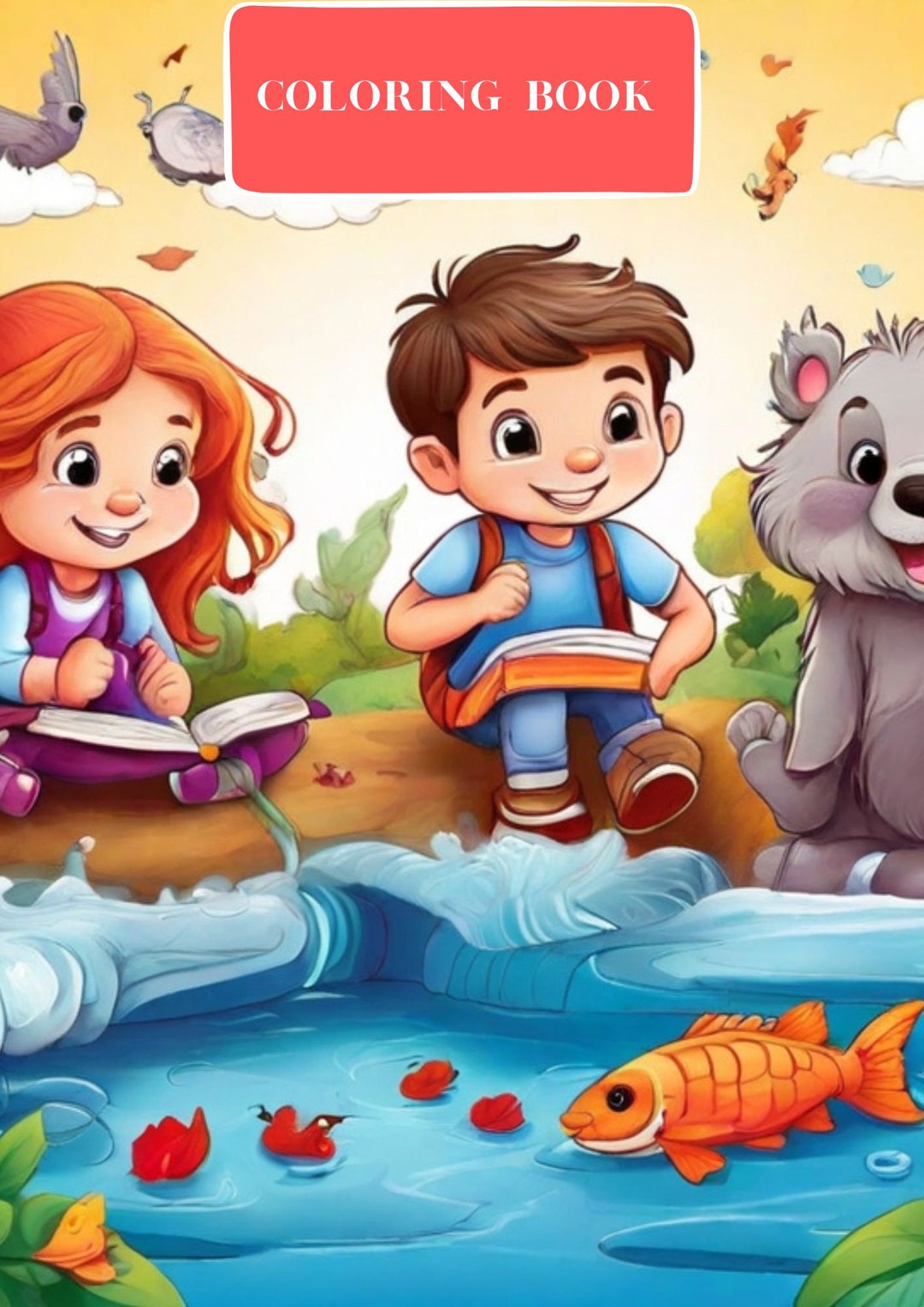 Children's Coloring Book - 120 Printable Pages - Etsy