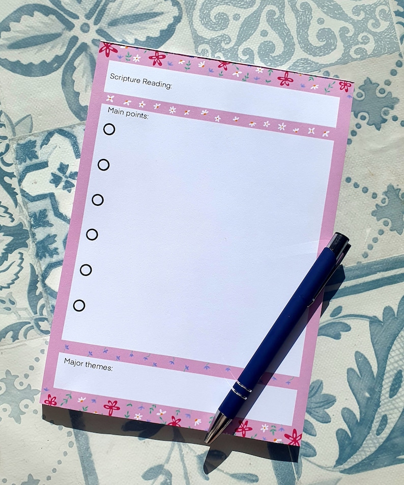 Bible Study Notepad - Etsy