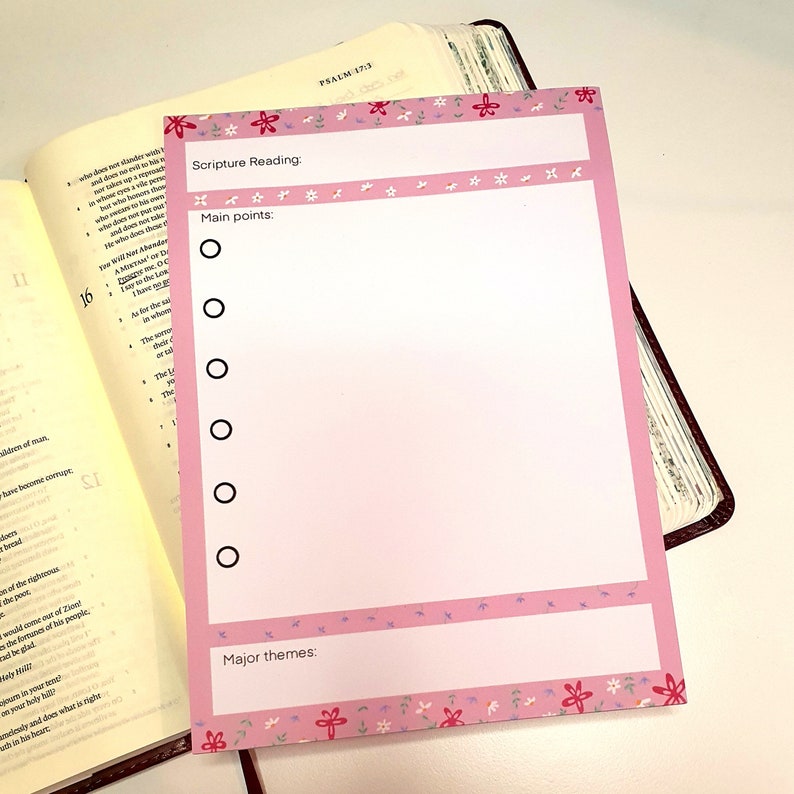 Bible Study Notepad - Etsy