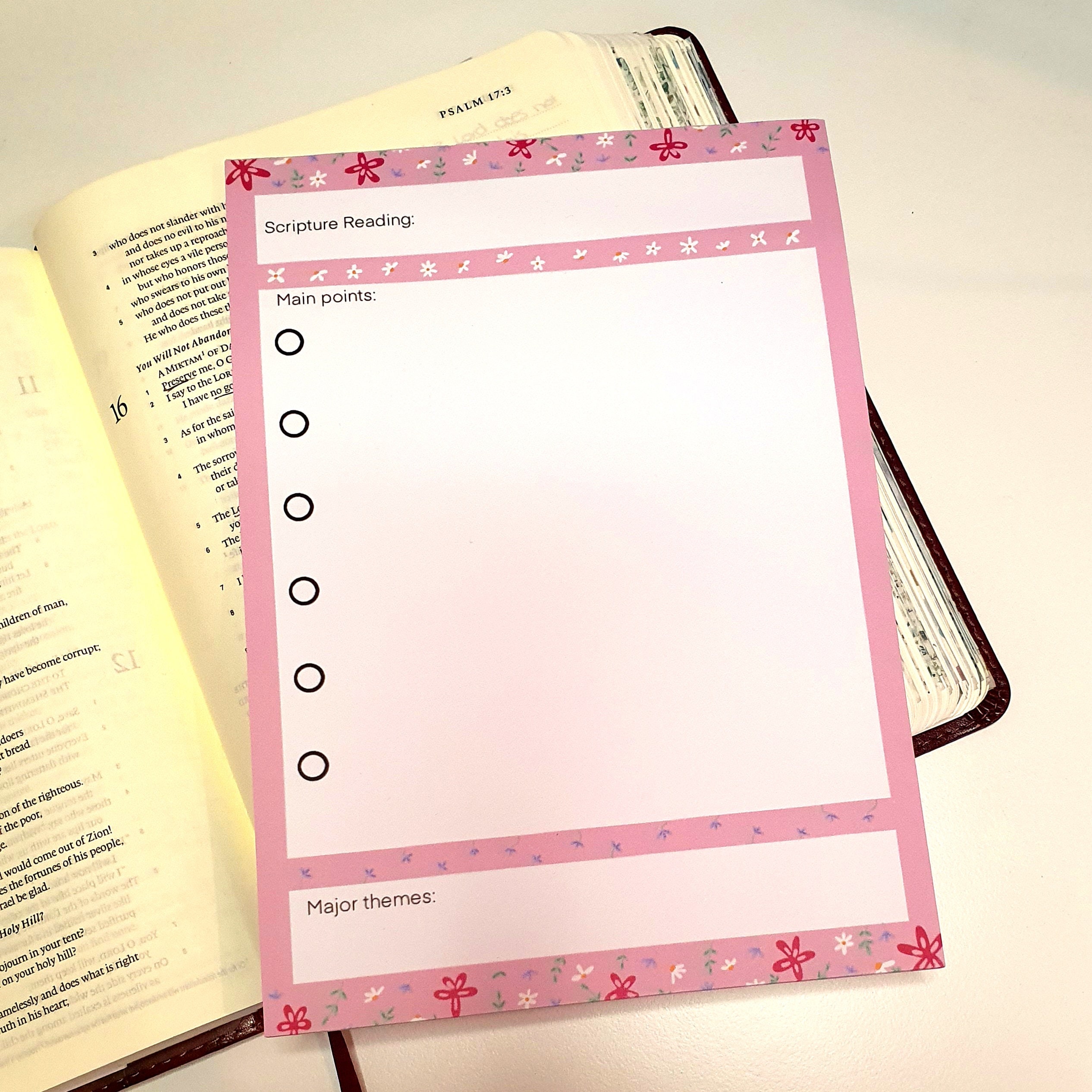 Bible Study Notepad - Etsy
