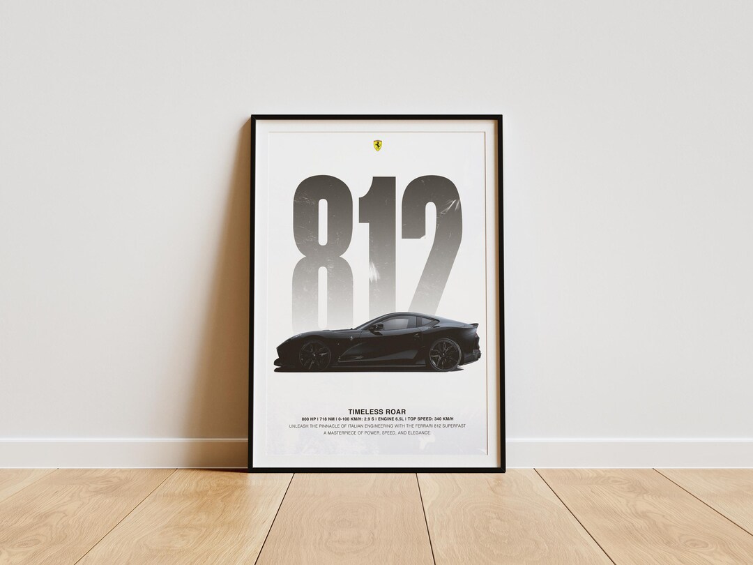 Ferrari 812 Superfast Poster | Supercar Wall Art (digital Download) - Etsy
