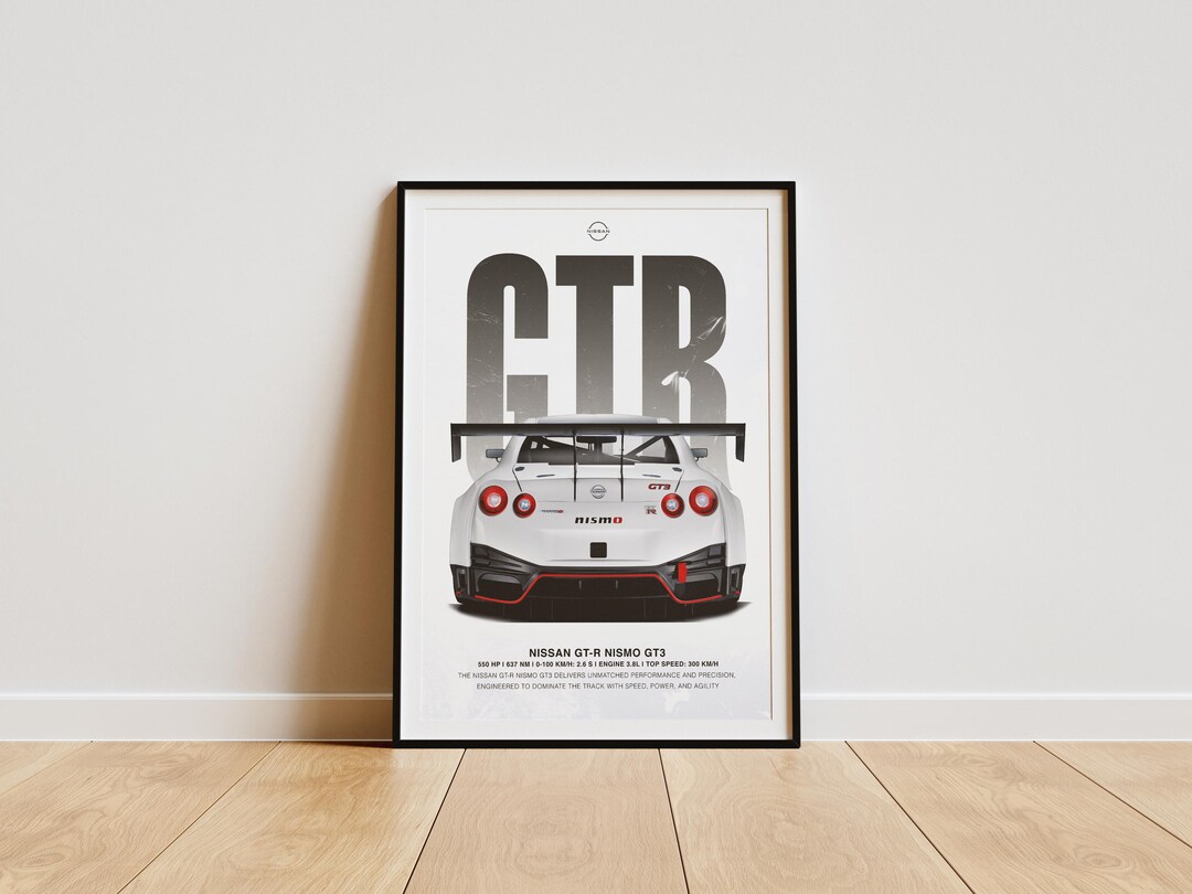 Nissan GTR GT3 Nismo Poster | Modern Wall Art | Luxury Print | Gift for ...