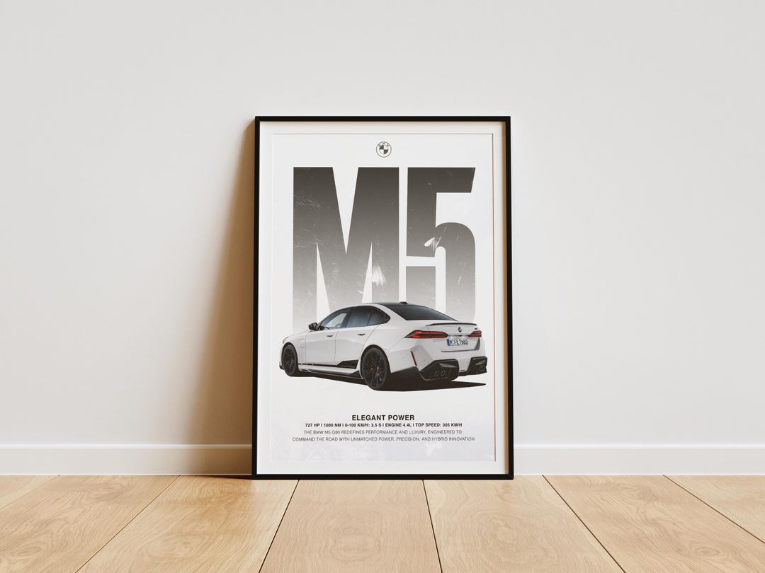 BMW G90 M5 Performance Art Print: Supercar Poster (digital Download) - Etsy