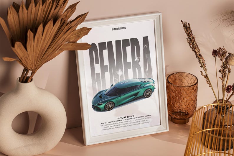 Koenigsegg Gemera Supercar Poster | Automotive Wall Art (digital ...