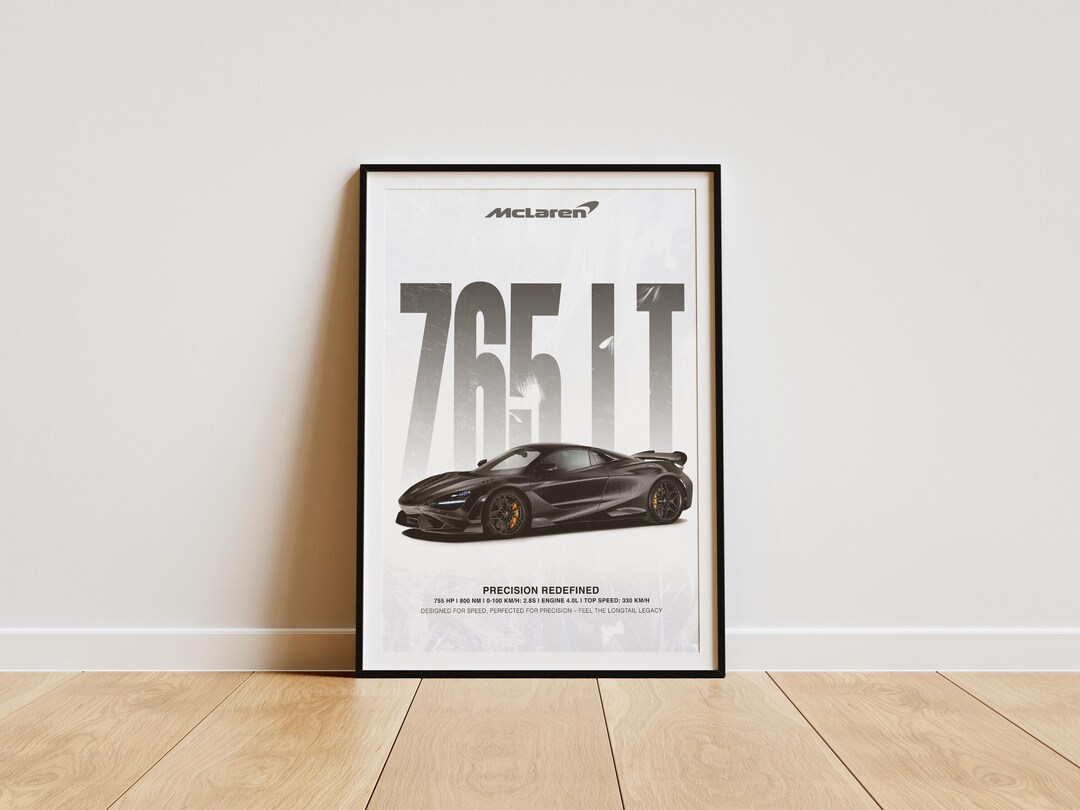 Mclaren 765LT Poster: Supercar Wall Art Print (digital Download) - Etsy