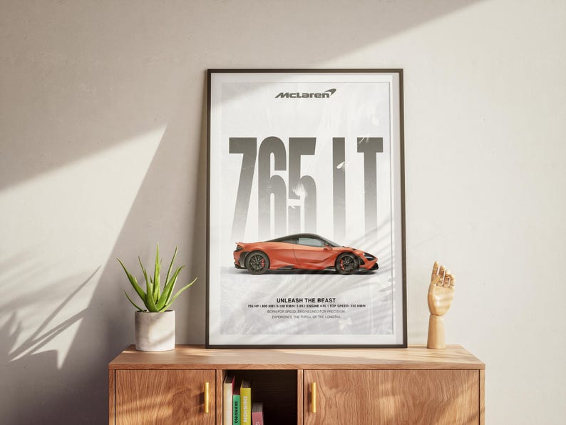 Mclaren 765LT Poster: Supercar Automotive Art (digital Download) - Etsy