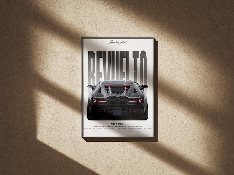 Lamborghini Revuelto Poster: Supercar Hybrid Art (digital Download) - Etsy