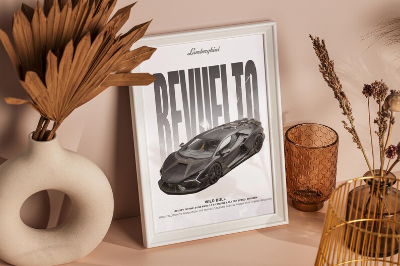 Lamborghini Revuelto Poster: Supercar Hybrid Art (A1 Size) (digital ...