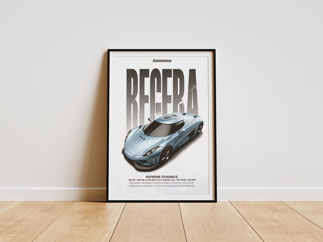 Koenigsegg Regera Poster | Supercar Wall Art | Luxury Print | Modern ...