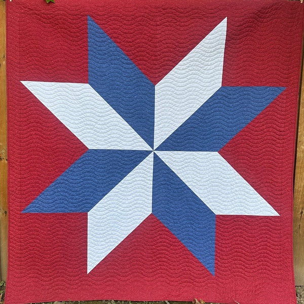 Blue Star Quilt - Etsy