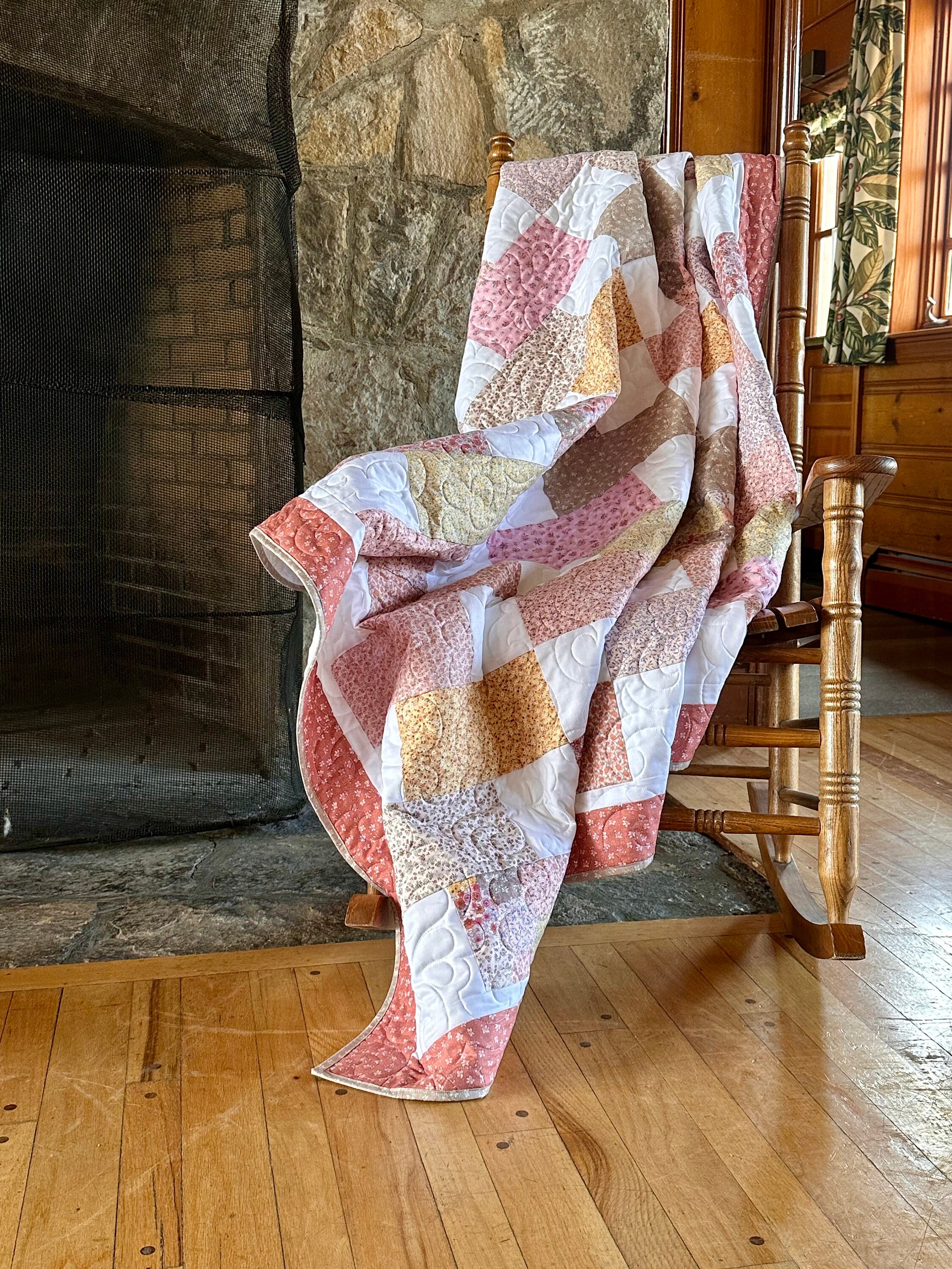 Ready-to-sew Quilt Kit, Grandmas Memories Fabric. Brick Quilt Pattern ...