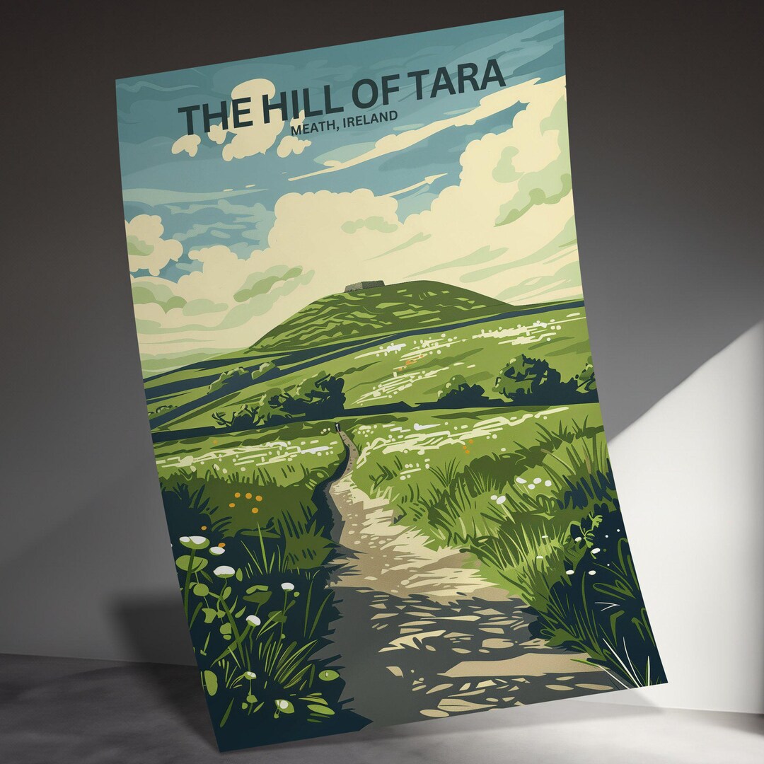The Hill of Tara Digital Download, Vintage Travel Poster, Ireland Wall ...