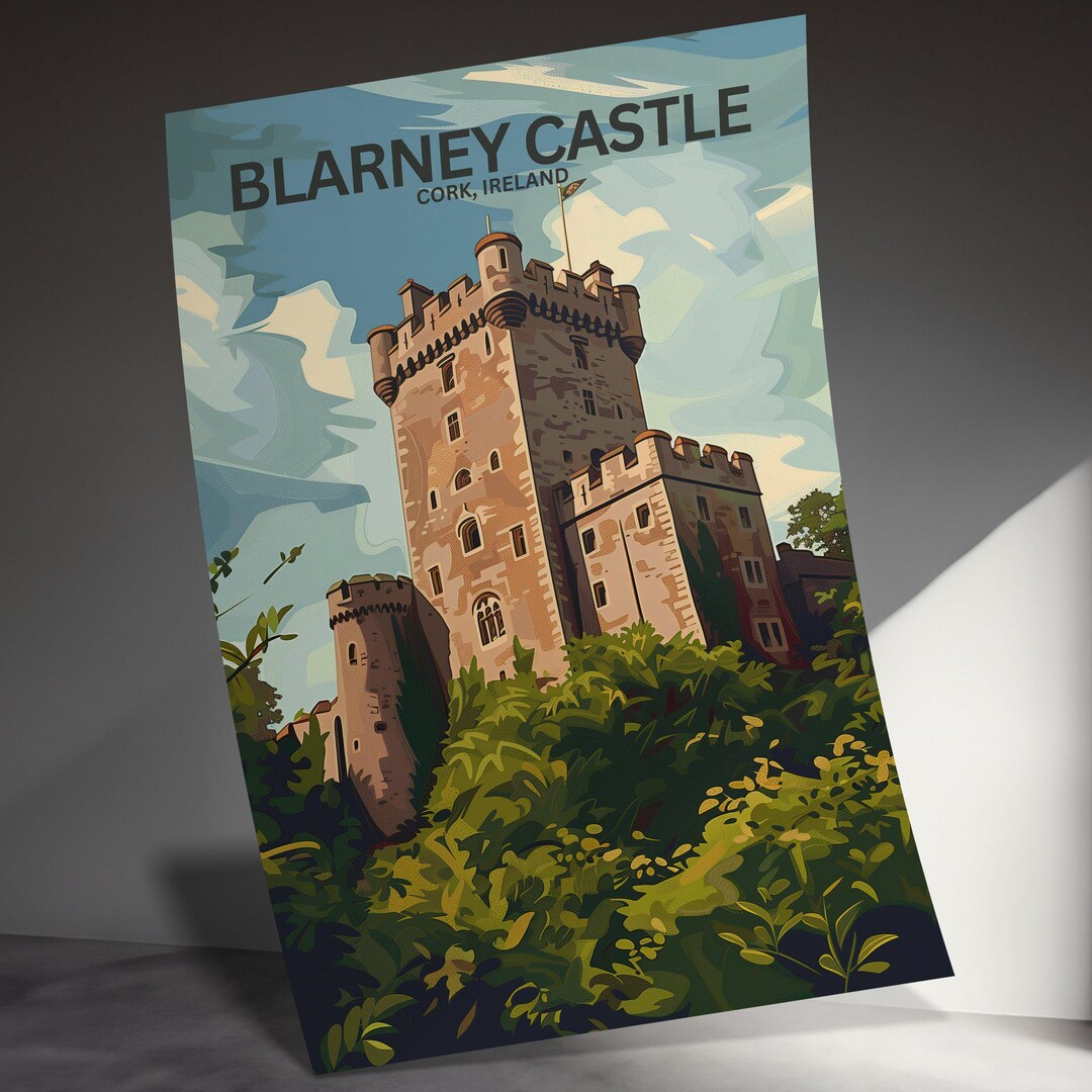 Blarney Castle Poster, Cork Ireland Wall Art, High Quality Print ...