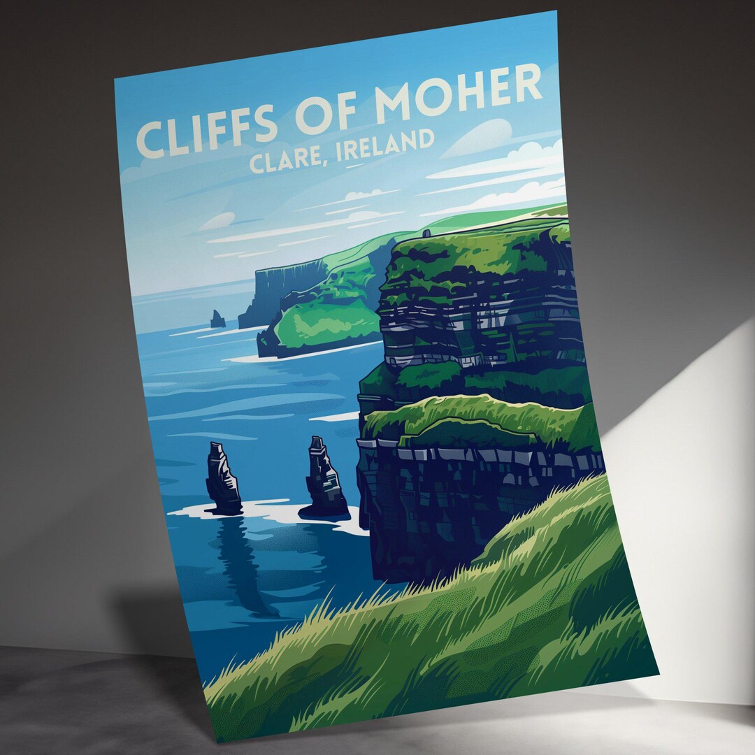 Cliffs of Moher Poster Large Print Ireland Wall Art Scenic View Home ...