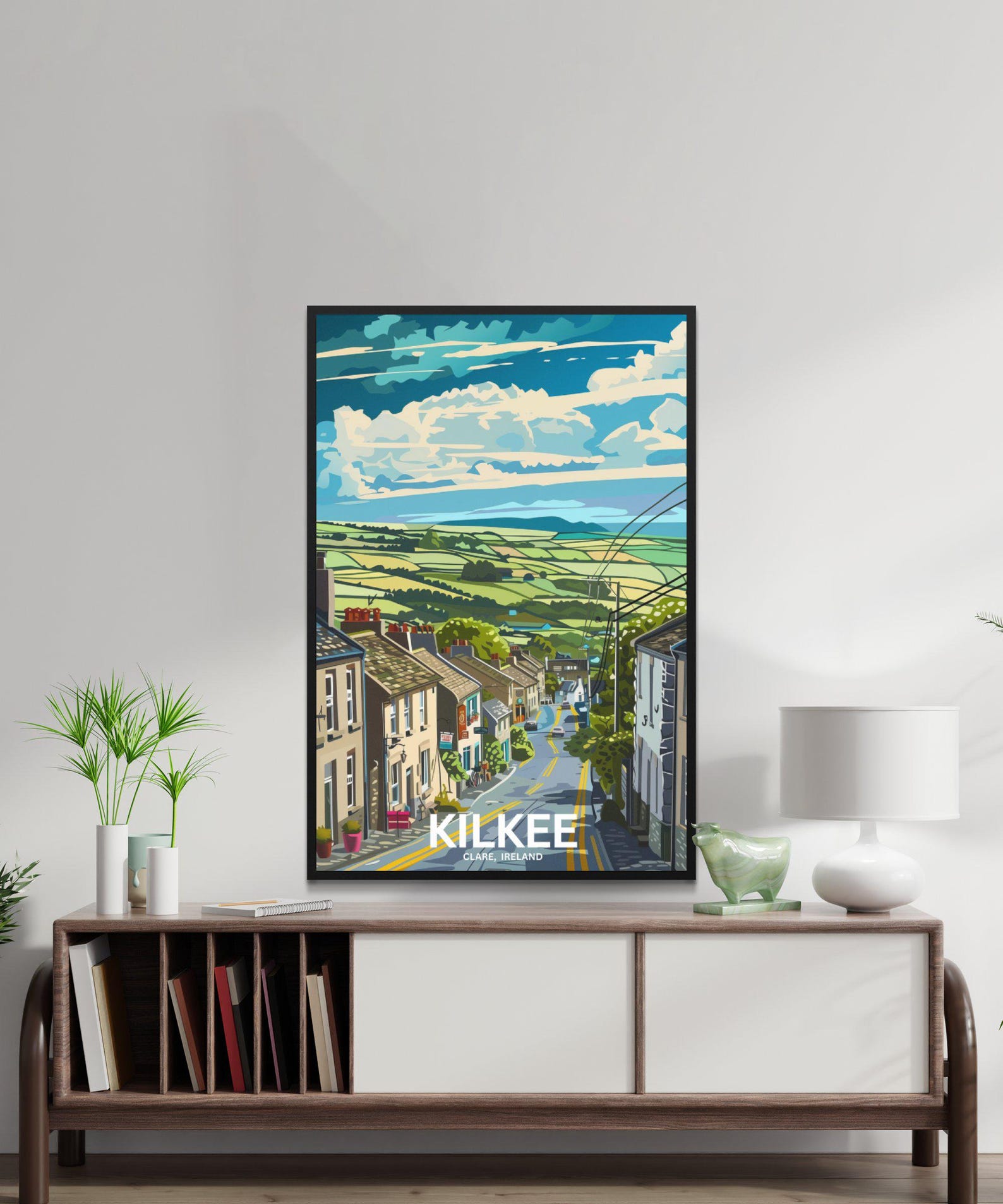 Kilkee Ireland Digital Wall Art Print, Scenic Landscape Artwork, County ...