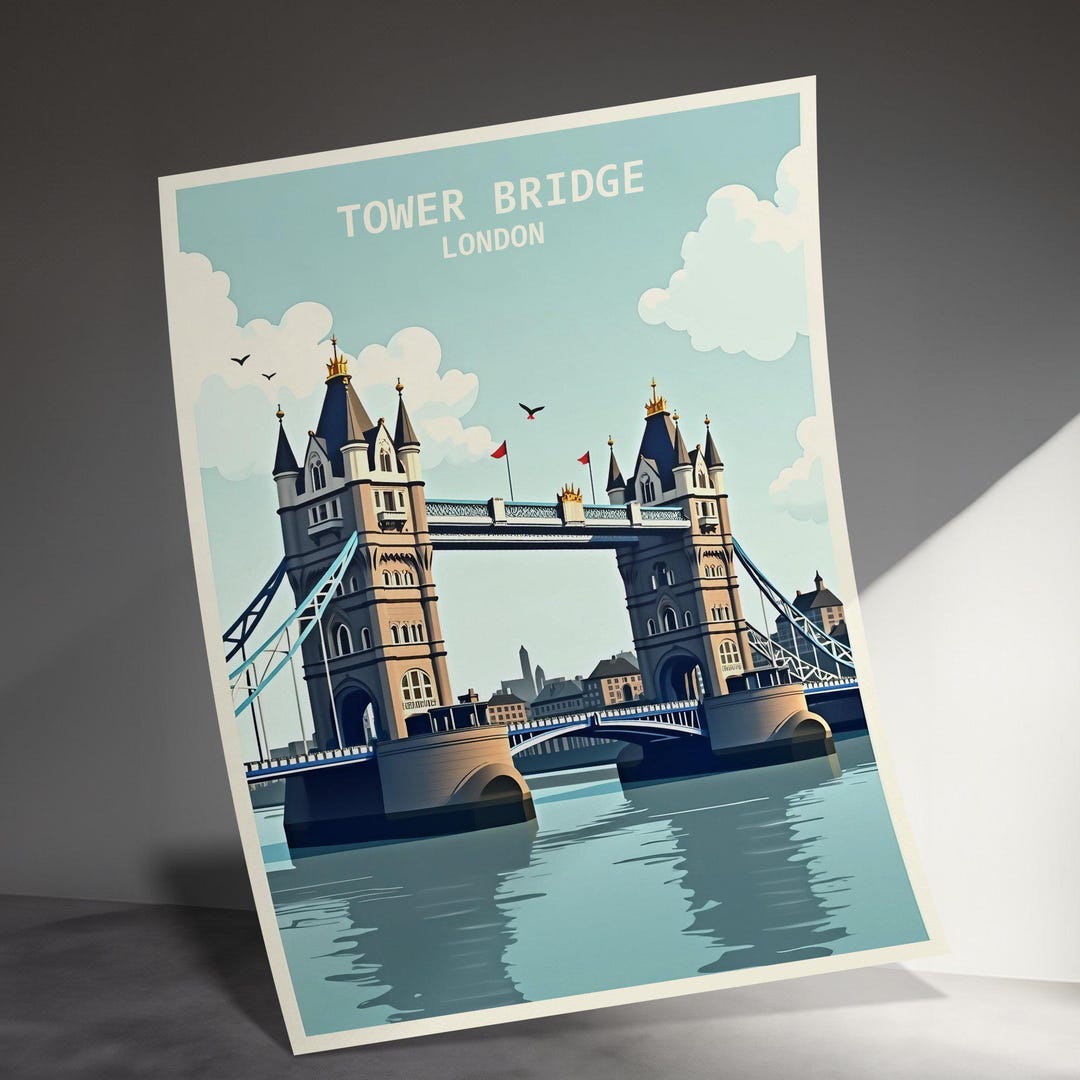 Tower Bridge London Digital Art Print, High Resolution Wall Art ...