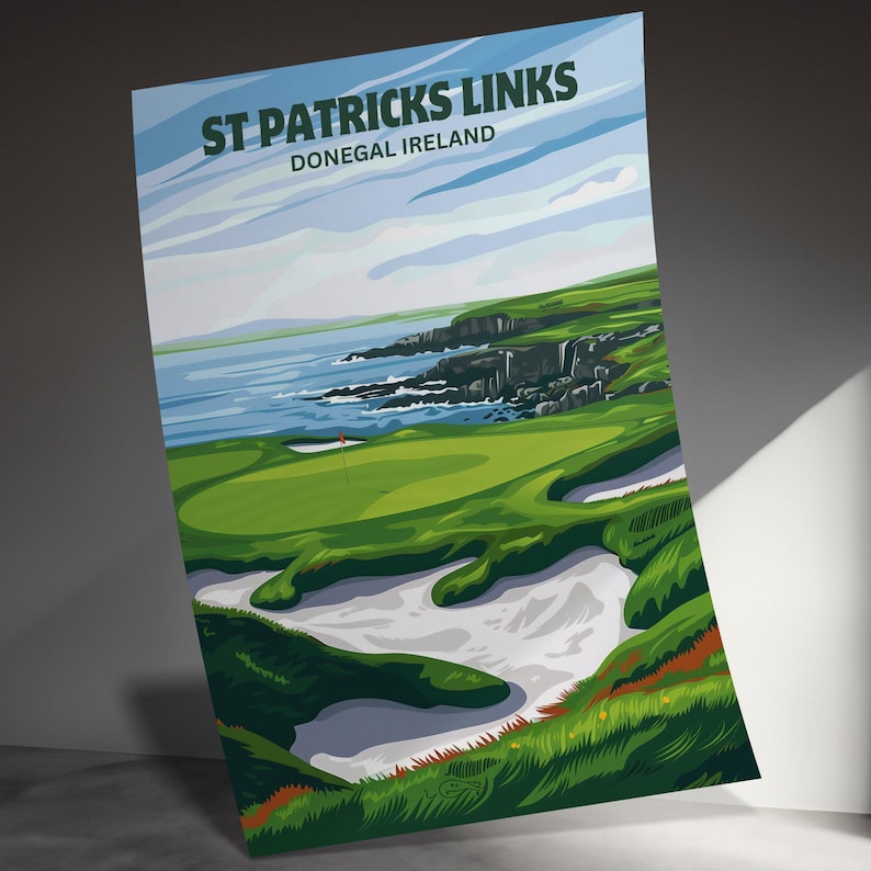 Golf Course Art Print, St Patricks Links Donegal Ireland, Coastal Golf ...