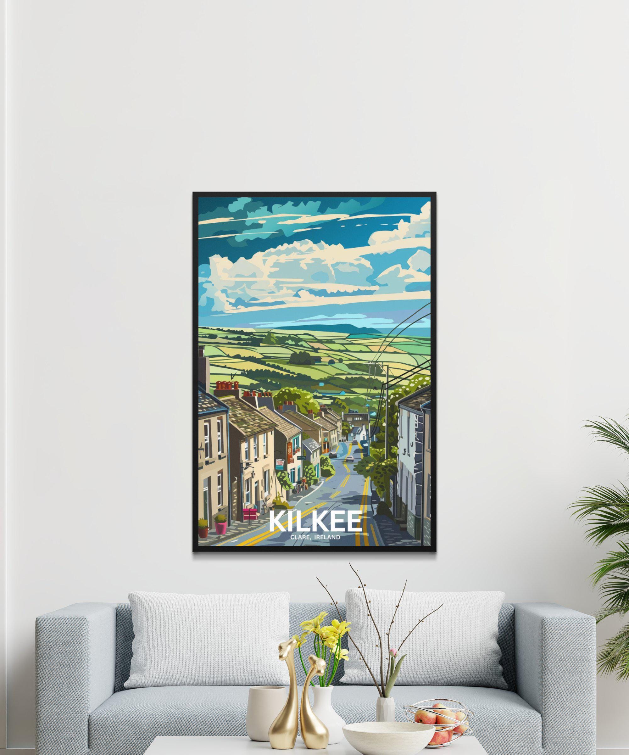 Kilkee Ireland Digital Wall Art Print, Scenic Landscape Artwork, County ...