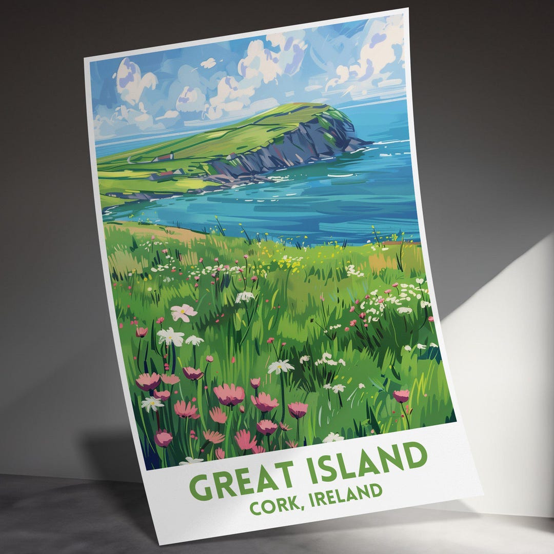 Great Island Cork Ireland Poster, Coastal Landscape Art, Ireland Travel ...