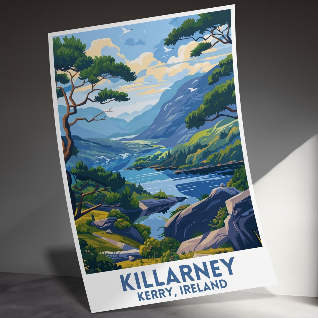 Killarney Ireland Digital Painting, Scenic Landscape Artwork, Printable Wall Art, Nature ...