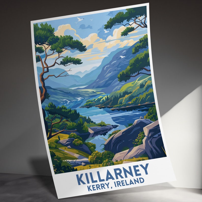 Killarney Ireland Digital Painting, Scenic Landscape Artwork, Printable ...
