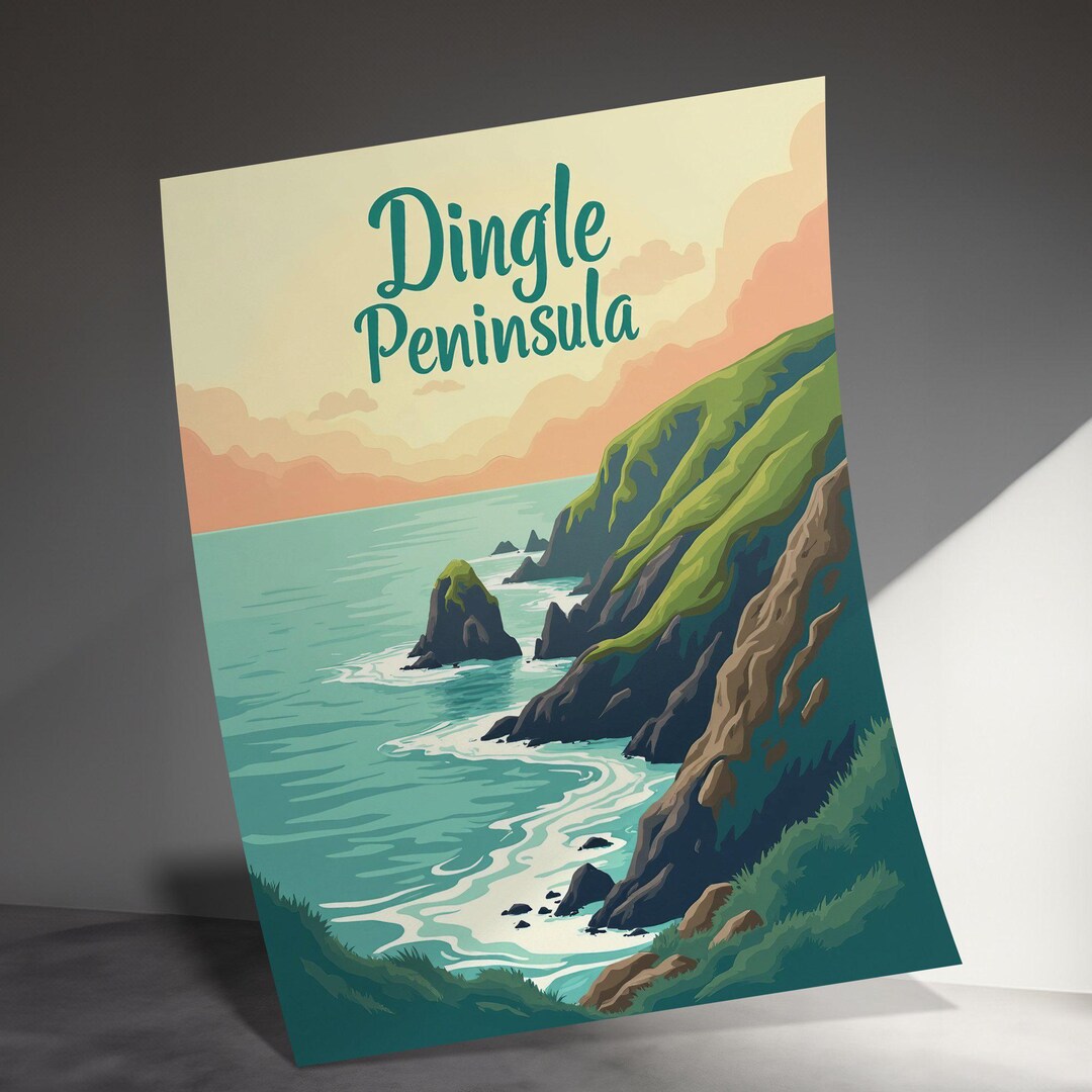 Dingle Peninsula Digital Art Print High Quality PNG Download Coastal ...