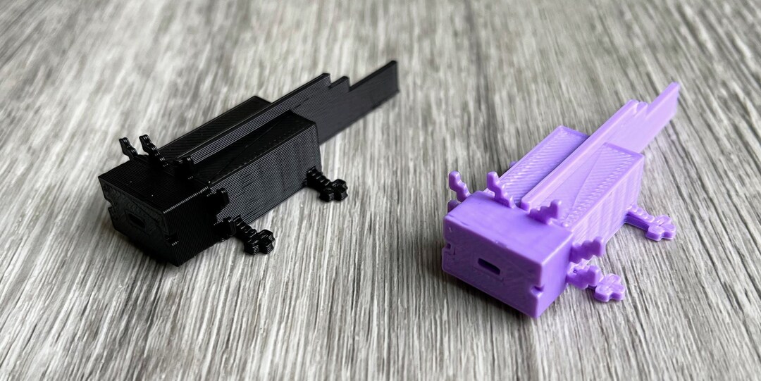 Block Axolotl 2 Pieces - Etsy