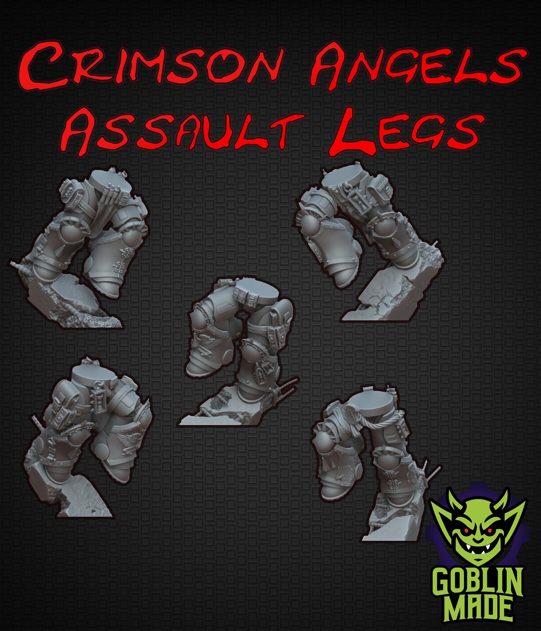 Assault Legs Crimson Angels Cyberbrush 3D Pulses 32mm Sci-fi Component ...