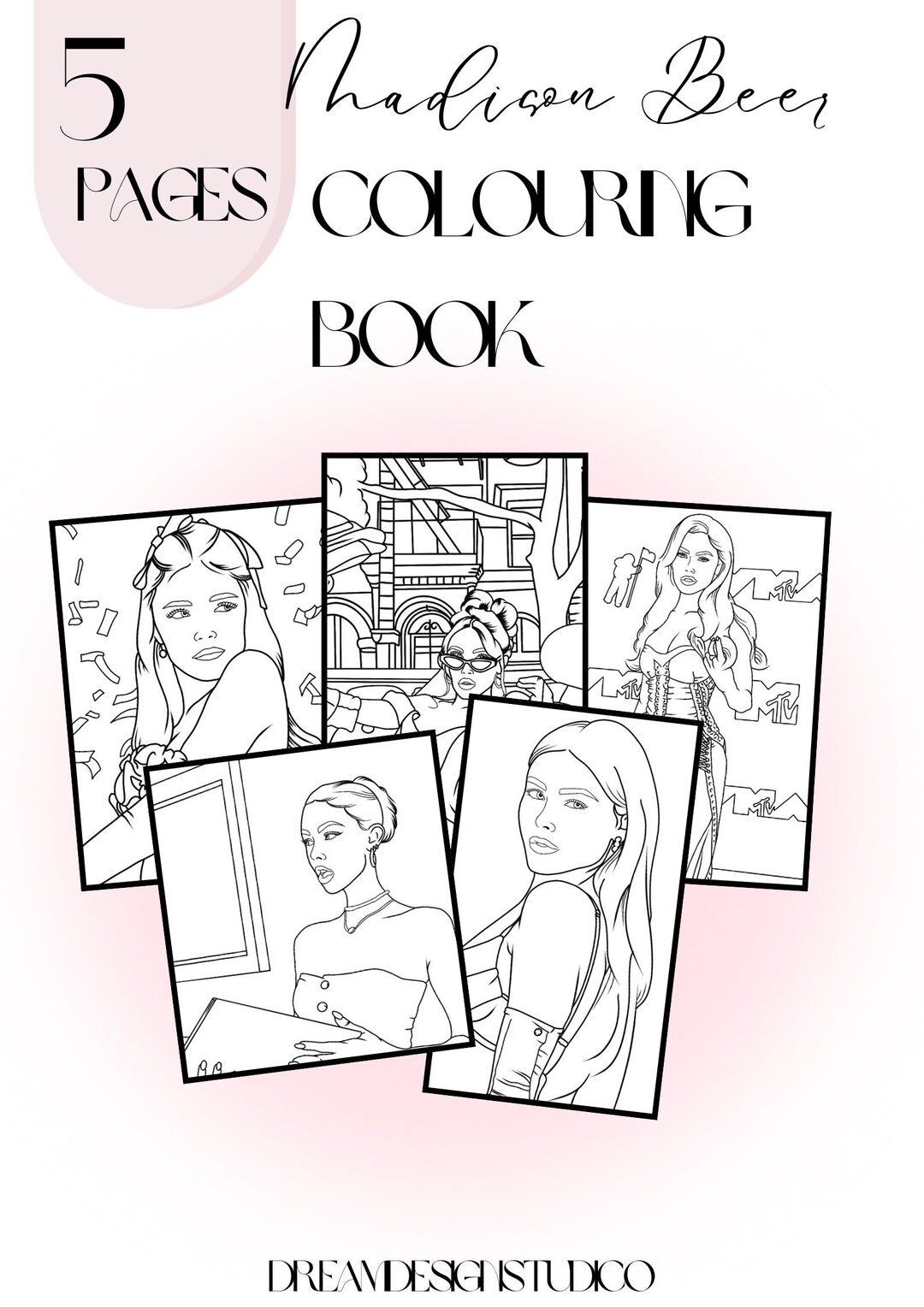 5 MADISON BEER Colouring PDF Bundle