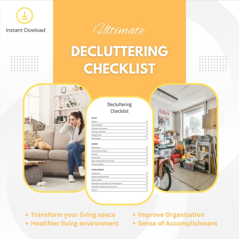Ultimate Decluttering Checklist : Simplify Your Home, Boost Productivity & Reduce Stress Easty ...