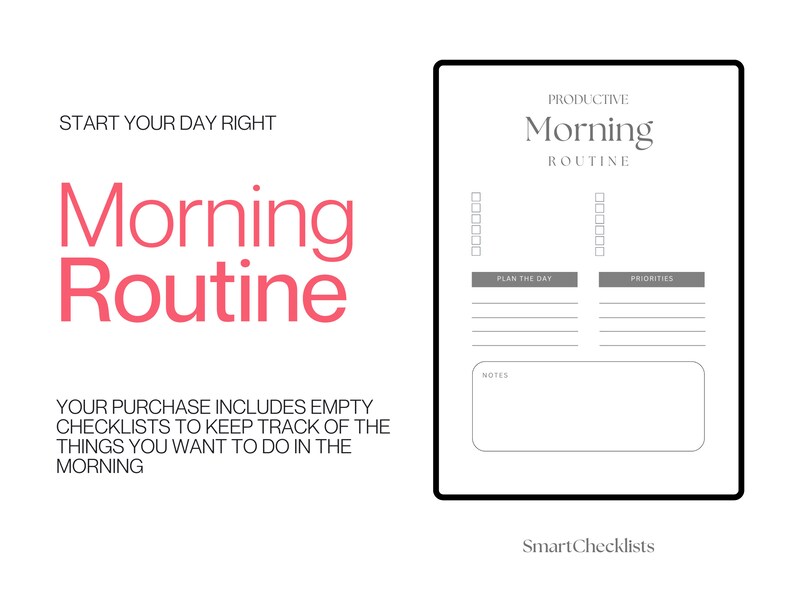 Morning and Nightime Routines. Checklists to Organize Your Day ...