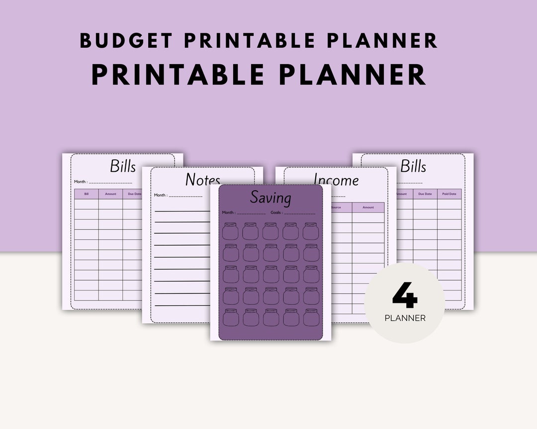 Purple Budget Planner Trendy and Practical Way to Manage Finances ...